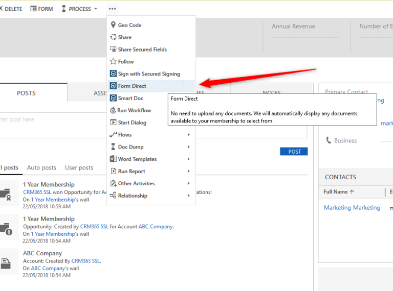 Microsoft Dynamics 365: Send online forms to fill and sign with Form ...