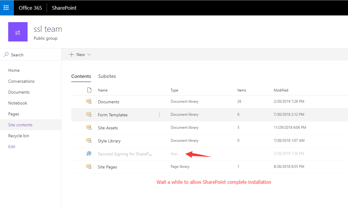 Sharepoint Connect The Secured Signing App For Digital Signing