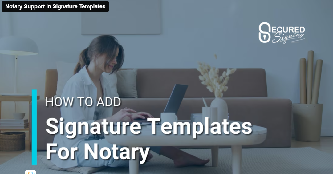 Support in Signature Templates - Secured Signing
